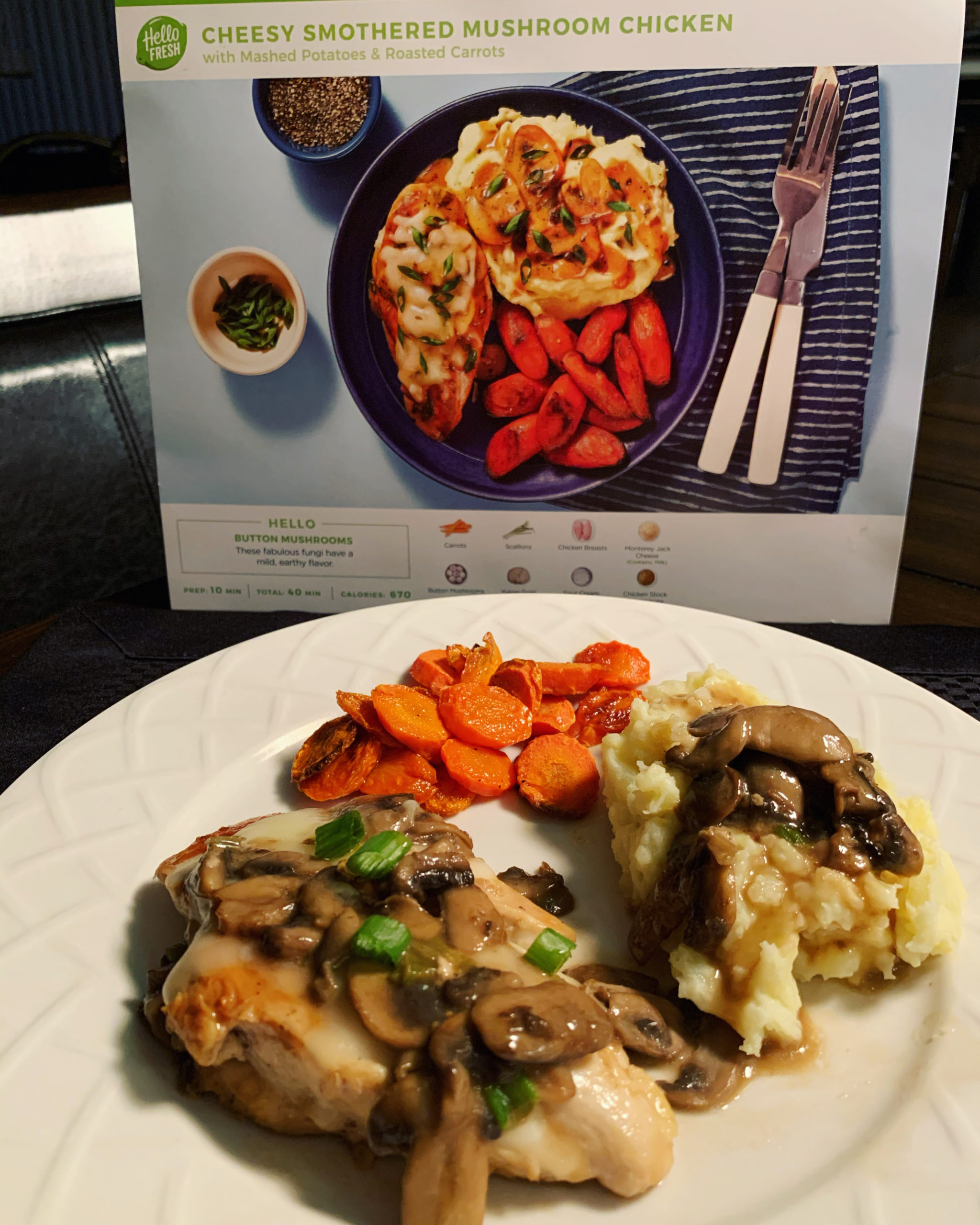 Hellofresh Cheesy Smothered Mushroom Chicken